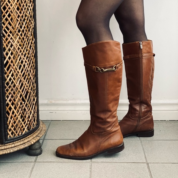 Shoes | Vintage Coach Tan Riding Boots | Poshmark